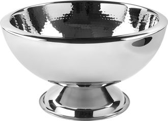 Fink Sektkühler Edelstahl doppelwandig Punchbowl Champagnerkühler groß Ø 43 cm Höhe 25 cm - Sektkühler Schale groß für Champagner Sekt Prosecco Wein - Weih