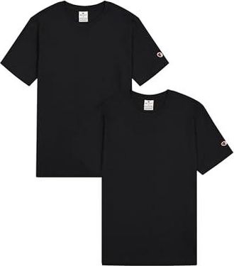 Champion Legacy - Icons - Lot de 2 t-Shirts à col Rond pour Homme, Noir (KK001), Taille L, Noir (Kk001), L