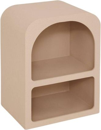 Atmosphera Atmosphera - Table de chevet Soleya beige moyen 40x30cm cr&eacute;ateur dint&eacute;rieur