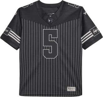 Yohji Yamamoto Homme, Tops, Noir, Taille: XS Elite 5 A Football Short Sleeve Tee