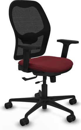 Piqueras y Crespo Gepolsterter Stuhl mit 2D-Armlehnen, h&ouml;henverstellbare Lendenwirbelst&uuml;tze, ausgestattet mit Syncro/Traslack und eingespritztem Schaum. Mit Rollen von 