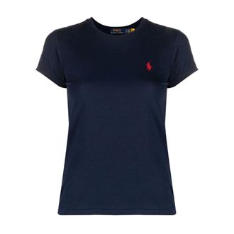 Polo Ralph Lauren Femme, Tops, Bleu, Taille: 44 FR T-shirt Polo bleu avec broderie de poney
