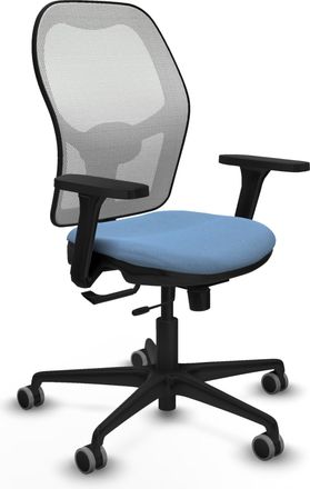 Piqueras y Crespo Moderner B&uuml;rostuhl mit 3D-Armlehnen, h&ouml;henverstellbare Lendenwirbelst&uuml;tze, ausgestattet mit Syncro/Translack und Schaumstoff, Rollen 65 mm, Parkett, W