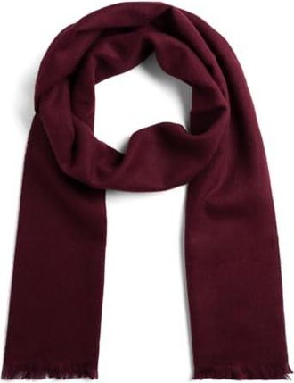 Qualicoq Echarpe Longue Hiver et Mi-saison - Made in France - Echarpe Homme et Echarpe Femme top El&eacute;gance - 16 Couleurs Unies - Confort et Douceur (Bordeaux)