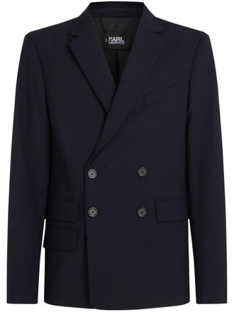 Karl Lagerfeld blazer &agrave; boutonni&egrave;re crois&eacute;e - Noir