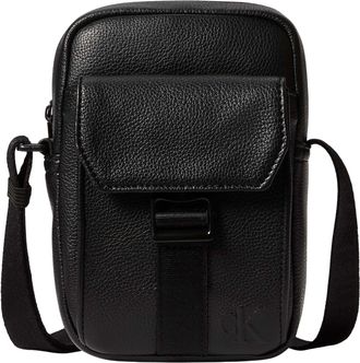 Calvin Klein Herren Strap Slim Reporter Lv04d3281g Crossover, Black (Black/White Webbing)