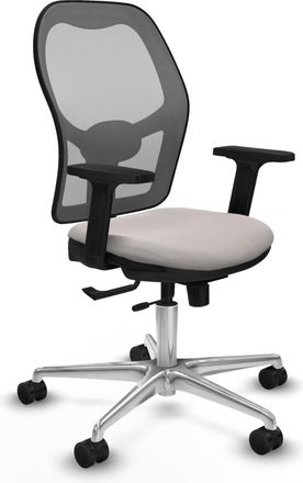 Piqueras y Crespo Stuhl aus Pc Netzgewebe mit 2D-Armen, h&ouml;henverstellbare Lendenwirbelst&uuml;tze, ausgestattet mit Syncro/Translack und Schaumstoff, Rollen 65 mm, Nylon, Gr