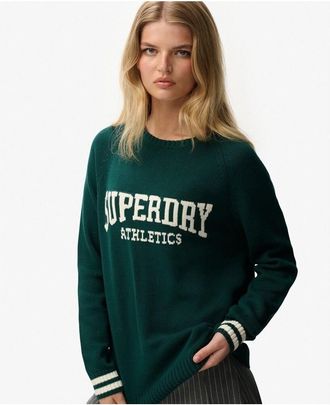 Superdry Pull tricot&eacute; graphique intarsia d&eacute;contract&eacute;