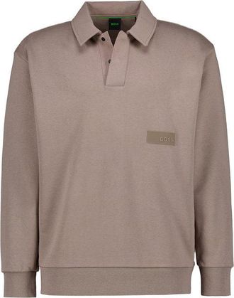 HUGO BOSS Herren Pullover beige Baumwolle unifarben