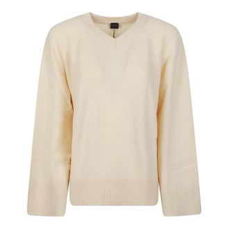 Pinko Pinko, Femme, Pulls, Beige, Taille: 36 FR Valencia Pull Col V