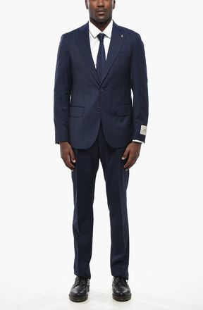 Corneliani CC COLLECTION Nadelstreifen-Anzug aus Schurwolle mit Pattentaschen Corneliani