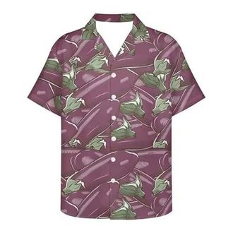Keephen TangoDS Past&egrave;que/P&ecirc;che/Pomme Impression 3D Hawaiian Chemise pour Femmes Hommes Col Revers Manches Courtes Boutonn&eacute;e Chemises F&ecirc;te Aloha Chemises