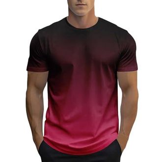 Generic T-shirt l&eacute;ger &agrave; col rond pour homme, tendance, extensible, confortable, l&eacute;ger, respirant, d&eacute;contract&eacute;, manches courtes, entra&icirc;nement en plein air, 01 
