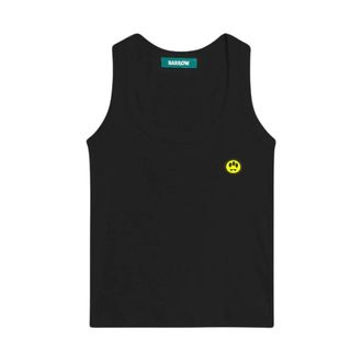 Barrow Barrow, Femme, Tops, Noir, Taille: 38 FR Rib Tank Top