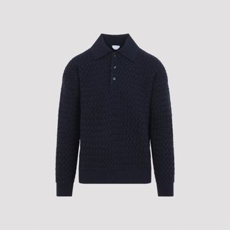 Bottega Veneta Intrecciato Knit Polo
