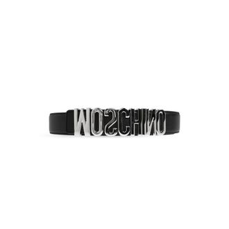 Moschino Homme, Accessoires, Noir, Taille: 105 CM Ceinture en cuir