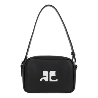 Courr&egrave;ges Leder Kameratasche - - Bags - Damen - Schwarzk - ONE SIZE