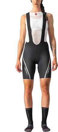 Castelli Damen Sehr schnelle 3 Bibshorts Radlerhose, Schwarz/Silber, M
