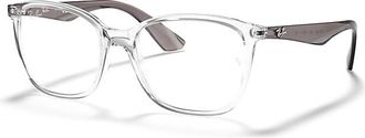 Ray-Ban Rb7066 Optics Grau Transparent Fassung Klar Glas Polarisiert 52-17