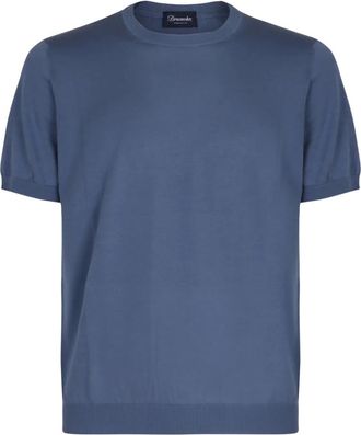 Drumohr Homme, Pulls, Bleu, Taille: XL Maille Ras du Cou