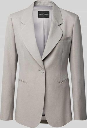 Emporio Armani Longblazer mit Reverskragen und Brustleistentasche