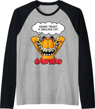 Garfield Sneaky Cheeky Cat Kitty LOL 80er 90er Classic Cartoon Raglan
