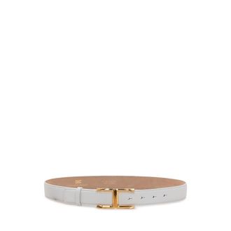 Elisabetta Franchi Leather Belt - - Accessories - Damen - Wei&szlig; - L