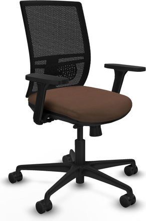 Piqueras y Crespo Stuhl geeignet f&uuml;r Arbeiten im Amboss mit 3D-Armen, h&ouml;henverstellbare Lendenwirbelst&uuml;tze, ausgestattet mit Syncro/Traslack und Schneidschaum, Schwarz/