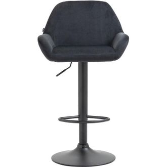 Clp Tabouret avec pied en acier noir et revêtement en velours différentes couleurs colore : NOIR