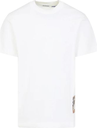 Burberry Homme, Tops, Blanc, Taille: XS T-shirt neutre pour hommes