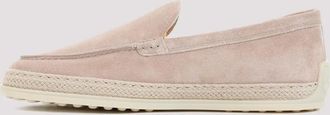 Tod's Pink Suede Loafers - Gr. 37,5 (EU) - in Beige
