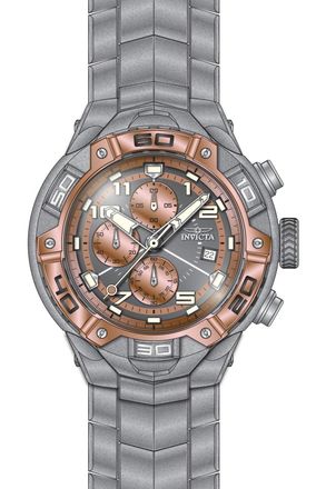 Invicta Speedway 49882 Herrenuhr - Quarzwerk - Edelstahl mit ros&eacute;goldenem Zifferblatt - 50 mm
