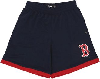 47 Brand Homme, Sport, Bleu, Taille: S Short de basketball MLB Imprint New City Bosred