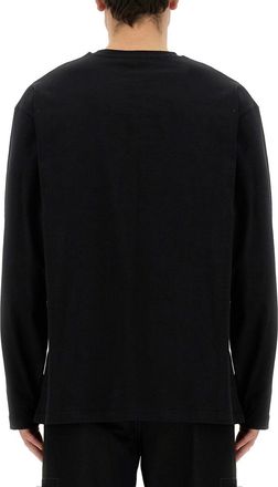 Msgm Logo-Print Cotton T-Shirt - Black