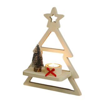 Generico Wandregal - Aufbewahrungsst&auml;nder mit Weihnachtsbaum-Design - Wandregal - f&uuml;r Eingang, Schlafzimmer, Bad, Kamin oder