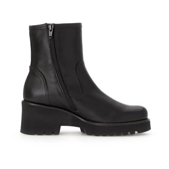 Gabor Elegante Leder-Stiefelette - Schwarz - - Shoes - Damen - Schwarzk - 40 EU