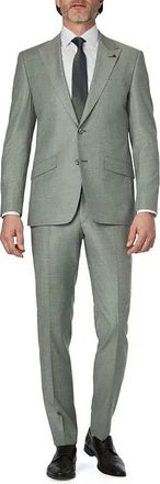 Roy Robson Herren Anzug beige meliert Slim Fit