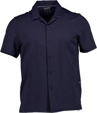 Pure Herren Kurzarmhemd blau
