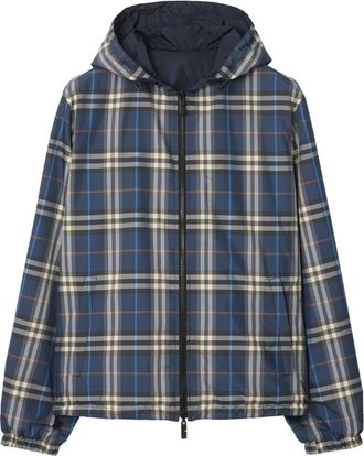 Burberry Check-pattern Hooded Reversible Jacket