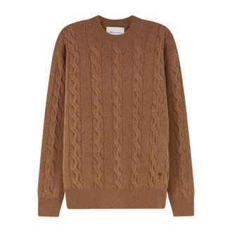 Ami Round-Neck Strickwaren - - Knitwear - Herren - Braun - L