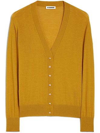 Jil Sander cardigan en maille - Jaune