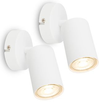 Briloner 2er-Set Wandleuchten innen schwenkbar, GU10 Fassung, max. 9 W, Leselampe, Wohnzimmerlampe, Lampe, Wandlampe, K&uuml;chenlampe, Flurlampe, Schlafzimmer, Wan