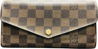 Louis Vuitton Portefeuille Long Sarah Damier doccasion - Femme - Pre-owned - Brun - Taille: ONE Size