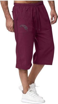 Generic Pantalon Jogging Homme Coton Pantalons de Sport D&eacute;contract&eacute; Pantalon Jogging Homme Printemps &Eacute;t&eacute; D&eacute;tente Plage Pantalon Sweat &agrave; Neuf Points Confort