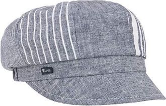 LIPODO Casquette Gavroche Blue Patchwork Femme - Made in Italy Baker Boy avec étiquette pour visière, visière Été Printemps-été - Taille Unique Bleu