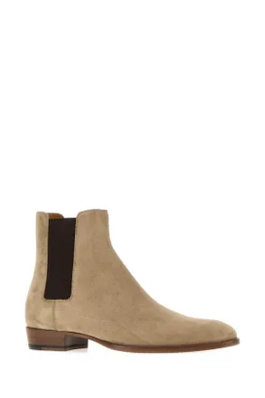 Saint Laurent Wyatt 30 Chelsea Boot - Beige