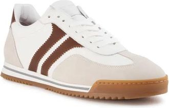 Rosso E Nero Herren Sneaker wei&szlig; Glattleder