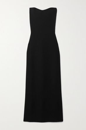 Gabriela Hearst Calderon Tr&auml;gerloses Midikleid Aus Einer Merinowoll-kaschmirmischung - Schwarz