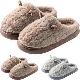 Generic Pantoufles dintérieur confortables à enfiler pour homme avec fond épais et chaud pour la détente et le confort pour un usage domestique, café, 40 2/3 