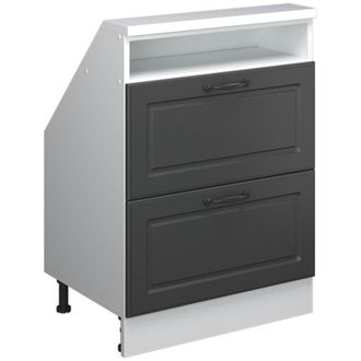 Vicco Dachschr&auml;genschrank Rion, Anthrazit Landhaus/Wei&szlig;, mit 2 Schubladen, Vicco